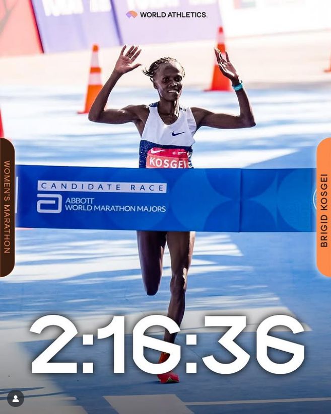 Kosgei runs away with Shanghai Marathon title in record time